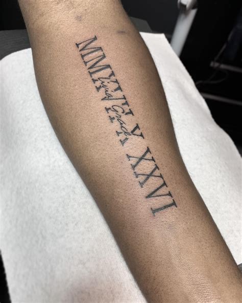 Roman Numerals Tattoo Designs For Girls