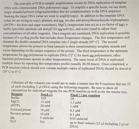 Solved The Principle Of PCR Is Simple Amplification Occurs Chegg