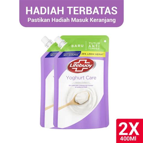 Lifebuoy Sabun Mandi Cair Yoghurt Care Refill 400ml Twin Pack Lazada