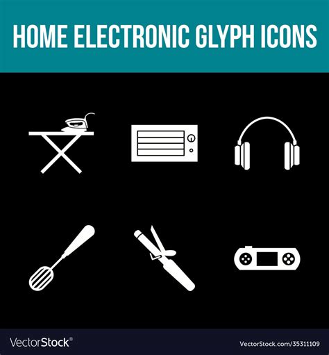 Unique Home Electronics Icon Set Royalty Free Vector Image