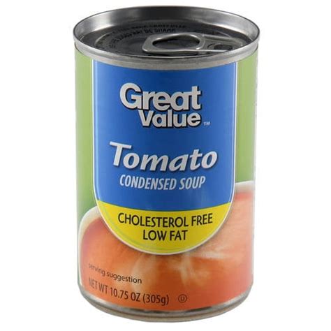 Great Value Reduced Sodium Tomato Condensed Soup 1075 Oz