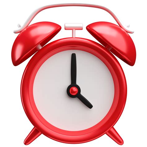 Red Alarm Clock Icon 27120130 Png