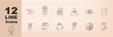 Premium Vector Communication And Technology Set Icon Microphone Phone