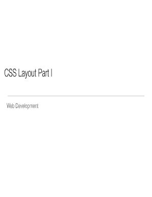 Fillable Online Css Layout Part I Fax Email Print Pdffiller