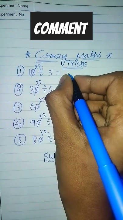 Crazy Maths Tricks Math Mathtrick Mathlearner Mathematics