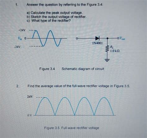 Solved A Calculate The Peak Output Voltage B Sketch The