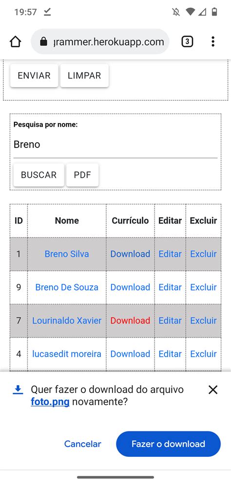 GitHub BrenoRev Cadastro Programadores Projeto de cadastro de funcionários função de