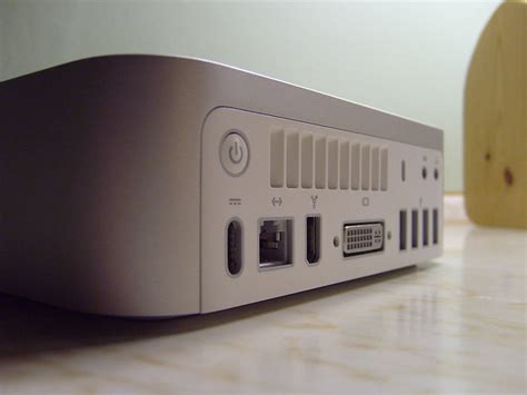 Back Of Mac Mini Showing Inputs Power Buttons And Cooling By