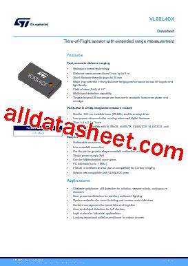 VL53L4CX Datasheet(PDF) - STMicroelectronics