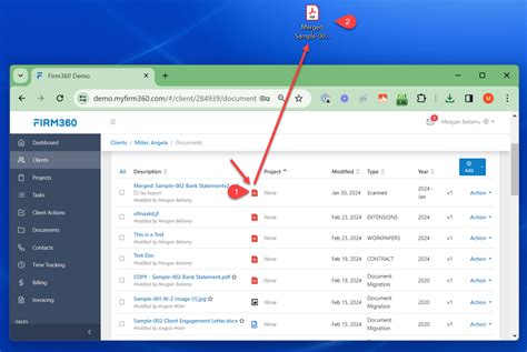 document drag and drop feature firm360