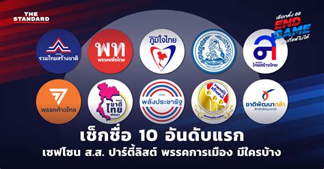เลือกตั้ง 2566 เช็กชื่อ 10 อันดับแรก เซฟโซน สส ปาร์ตี้ลิสต์ พรรค