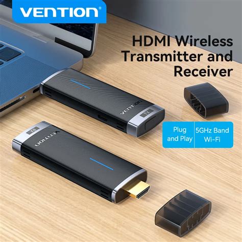 Vention 무선 Hdmi Tv 리시버 5ghz 와이파이 디스플레이 프로젝터 Hd Tv 동글 스마트 스틱 안드로이드 Ios용 40m 50m 어댑터 액세서리 및 용품