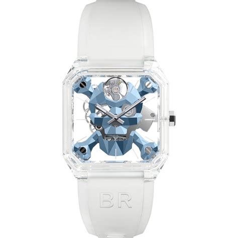 Bell And Ross Br 01 Cyber Skull Sapphire Ice Blue Limited Edition 45mm