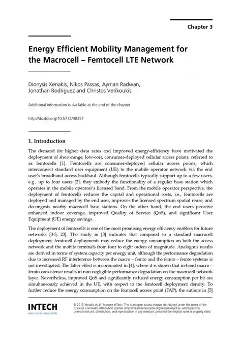 Energy Efficient Mobility Management For The Macrocell Femtocell Lte Network Aquaenergy Expo