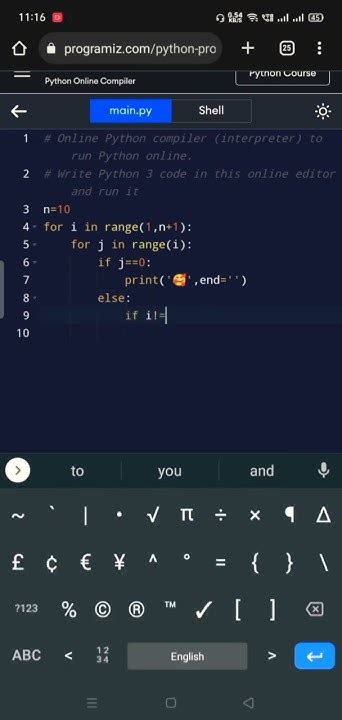 Python To Print Pyramid 😱 Programming Status Coding Status