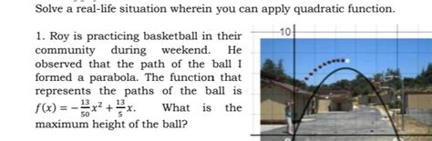 Quadratic Function In Real Life