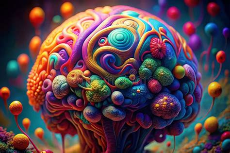 A Vibrant Exploration Of The Mind Psychedelic Brain Art Unveiling