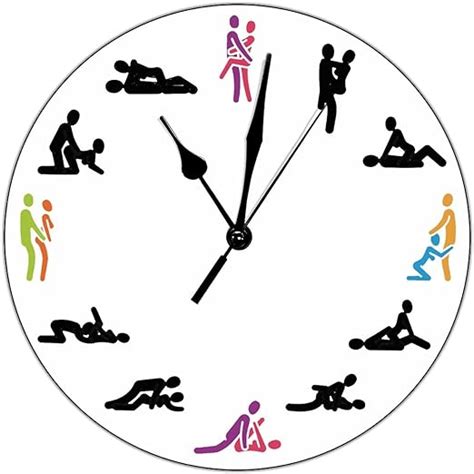 Amazon Com Valentine S Day Gift Wooden Wall Clocks Sex 12 Position Make Love Wood Clock Living