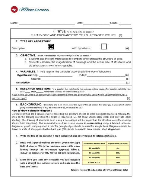 11th Ib Biology Microscopy Pdf Microscope Cell Biology