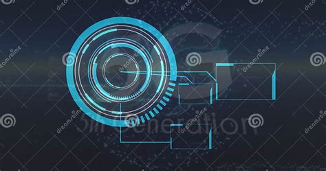 Image Of 5g Text Scope Scanning And Data Processing Stock Image