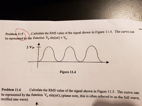 Solved Problem 11 5Calculate The RMS Value Of The Signal Chegg Com