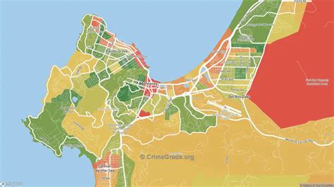 Monterey Ca Violent Crime Rates And Maps