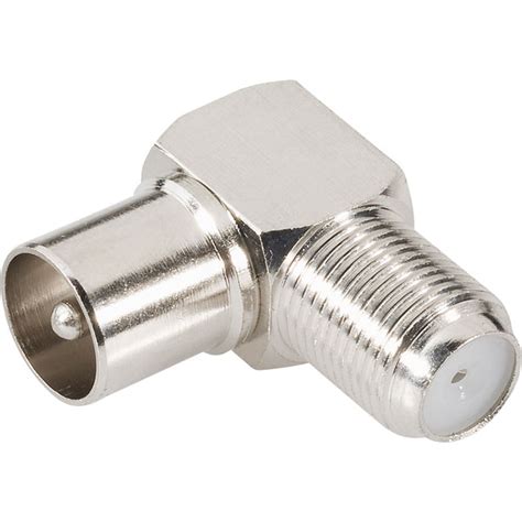 Bkl 0403133 Coax Adaptor Coax Plug To F Socket 90° Rapid Electronics