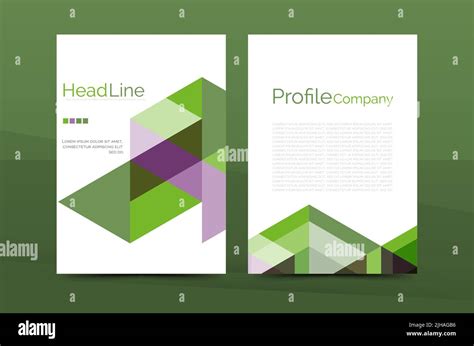 Color Business Brochure Cover Vector Template Annual Report Front Page