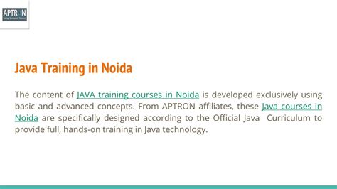 Ppt Java Training In Noida Powerpoint Presentation Free Download Id11858099