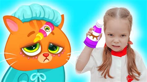 Мультики для Детей как Настя Попала в Игру с Котиком Bubbu в Больницу