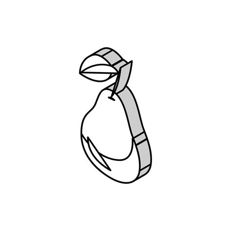 Pear Whole One Isometric Icon Vector Illustration Vector Art At Vecteezy