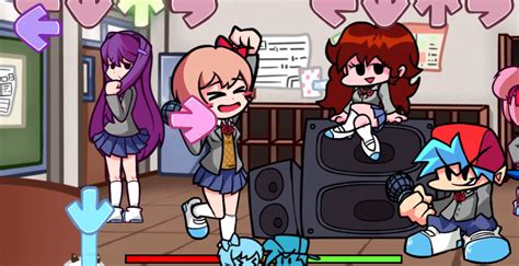 Fnf Vs Monika Doki Doki Takeover играть онлайн в ФНФ Аниме