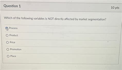 Solved Question Ptswhich Of The Following Variables Is Chegg
