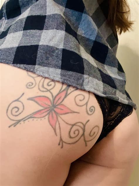 Flannel Black Lace Panties And My Cute Ass Tattoo R Ass Tattoo