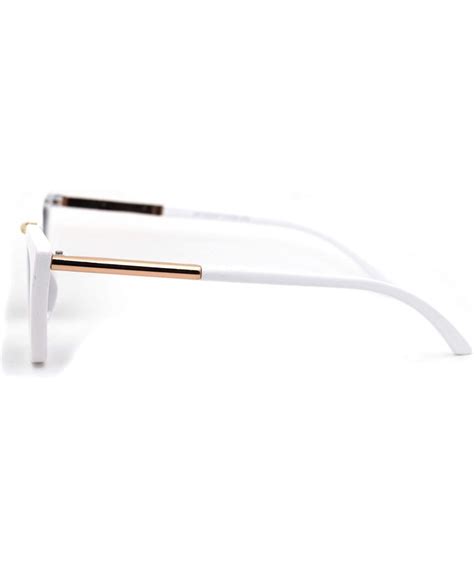 Womens Mod Gothic Cat Eye Plastic Designer Sunglasses White Black