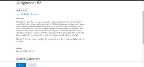 Solved Assignment 2 Listen Hide Folder Information