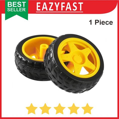 Jual Roda Ban Robot Mobil Dinamo Motor Dc Gearbox Kuning Yellow Mini