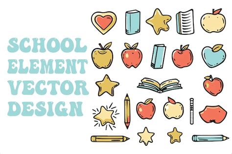 Premium Vector Vibrant School Element Vector Art Bright And Fun