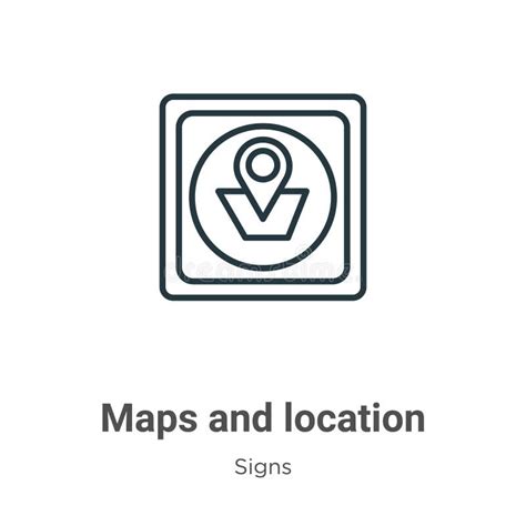 Maps Outline Vector Icon Thin Line Black Maps Icon Flat Vector Simple Element Illustration