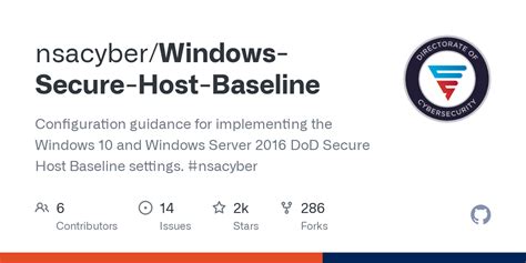 github nsacyber windows secure host baseline configuration guidance