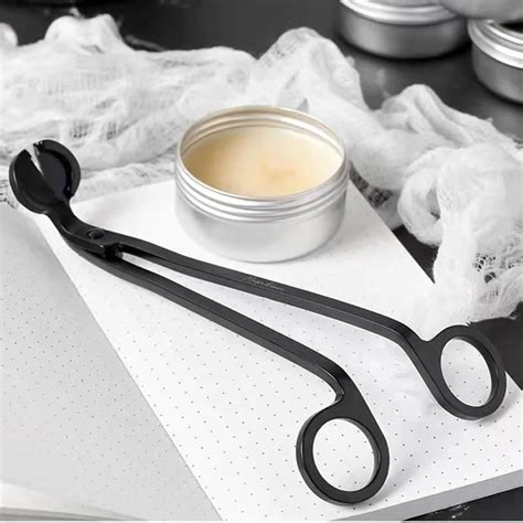 스테인레스 스틸 캔들 심지 트리머 캔들 심지 매트 블랙 오일 램프 트림 가위 커터 스너퍼 도구 후크 클리퍼 18cm Aliexpress