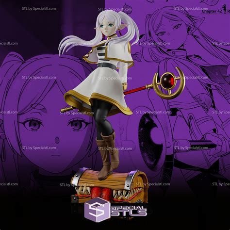 Frieren Standing On Mimic Chest 3d Printing Figurine Specialstl
