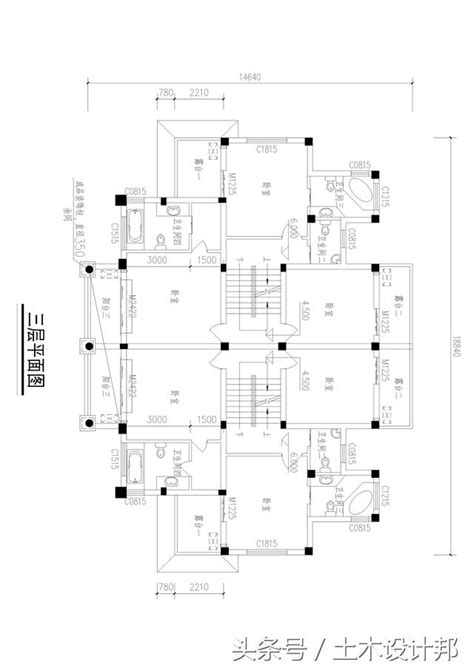 兄弟聯排三層別墅圖紙，外觀對稱穩重，但是村里人說：中看不中用 每日頭條