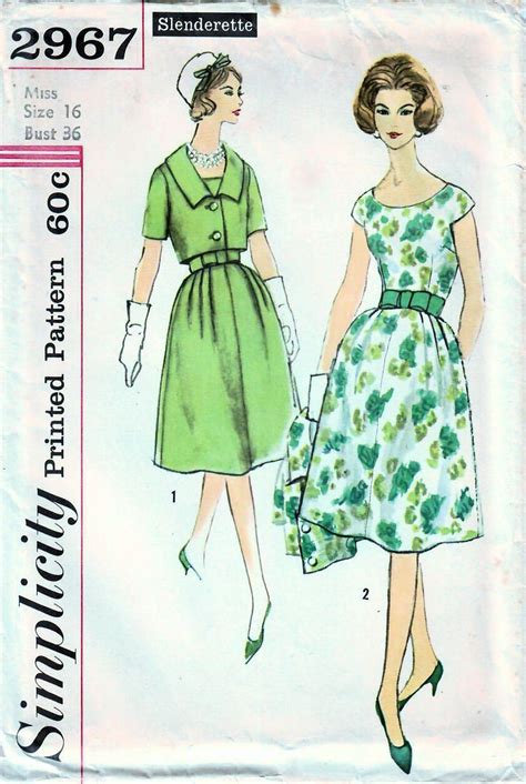 1950s Simplicity 2967 Uncut Vintage Sewing Pattern Misses Etsy Full