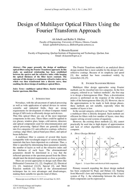 Pdf Design Of Multilayer Optical Filters Using The Fourier Transform