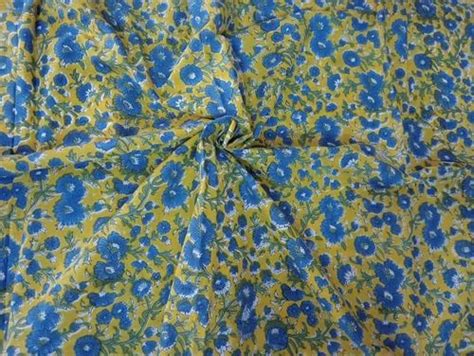 Cotton Sanganeri Hand Block Print Fabrics Multicolour At Rs 125 Meter