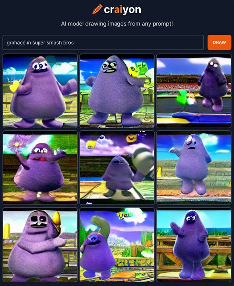 Grimace In Super Smash Bros R Weirddalle