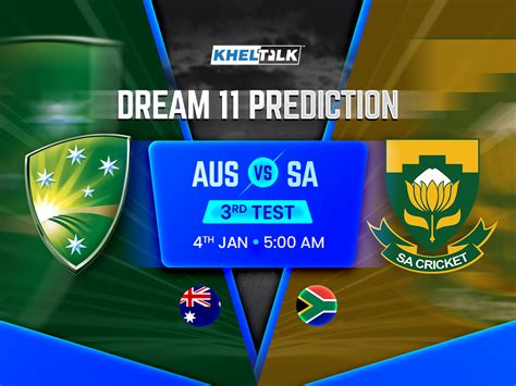 Aus Vs Sa Dream11 3rd Test South Africa Tour Of Australia 4th Jan 2023