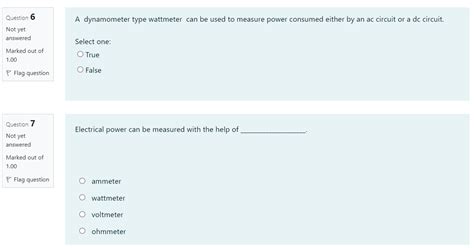 Solved Question 6 A Dynamometer Type Wattmeter Can Be Used