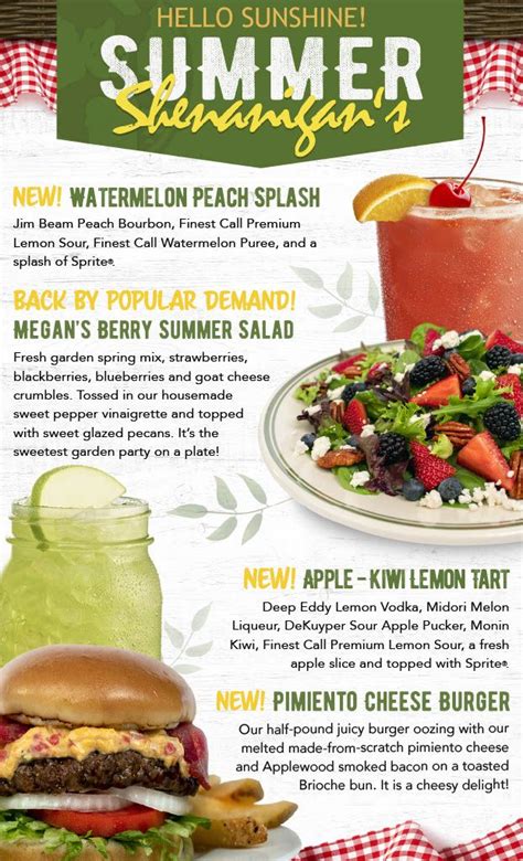 Bennigans Sales Surge With Summer Shenanigans Menu Bennigans